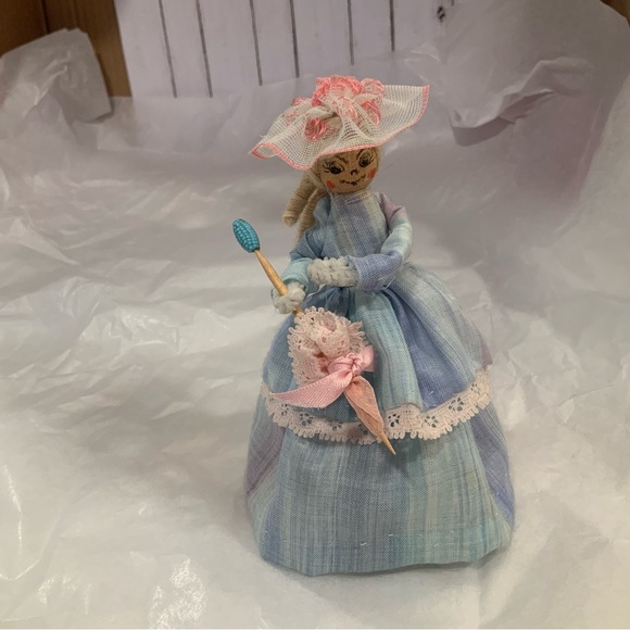 Hand Crafted | Accents | Vintage Victorian Era Dressed Peg Doll With ...